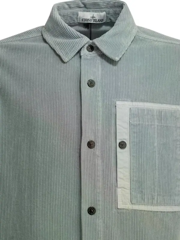 Stone Island Compass-motif Corduroy Shirt Jacket