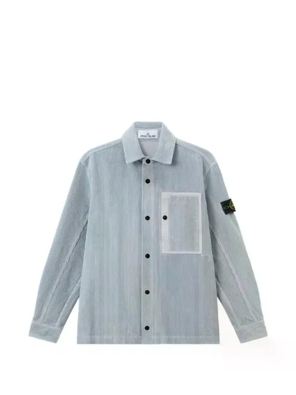 Stone Island 1200016 Organic Cotton Corduroy 800 Overshirt - Grey