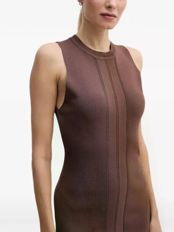 GAUDI Sleeveless Pointelle-knit Mini Dress
