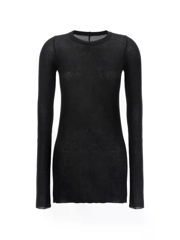 Rick Owens Ribbed Long-sleeve T-shirt - Black