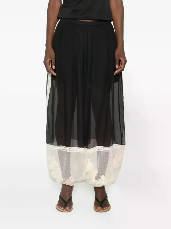 Zimmermann Roselight Harem Lace-trim Trousers