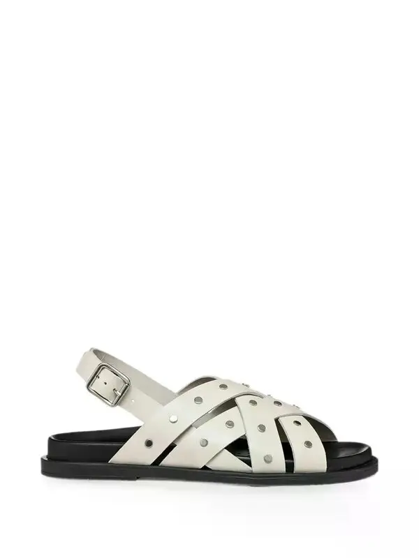 Geox Adelash Studded Crossover-strap Sandals - Neutrals