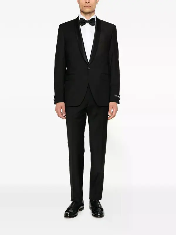 Karl Lagerfeld Satin-trim Buttoned Blazer