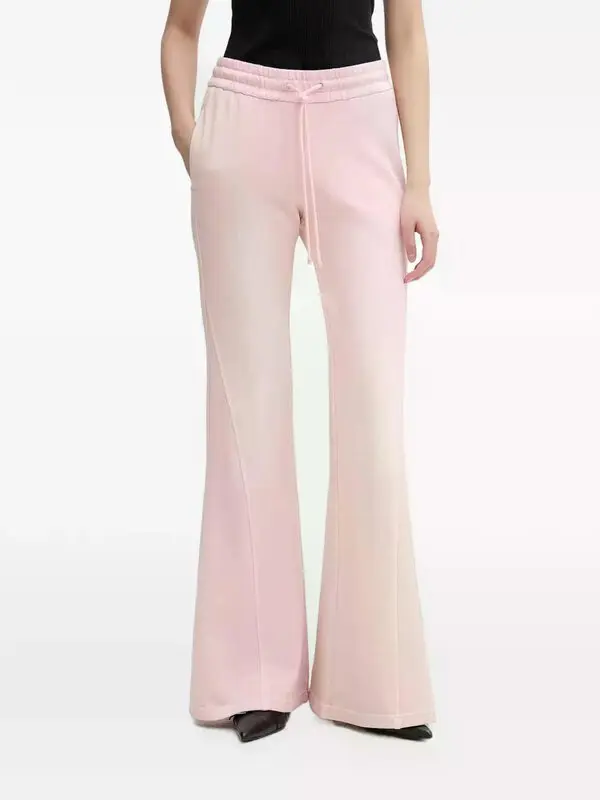 Miss Sixty Drawstring-waist Flared Track Pants - Pink