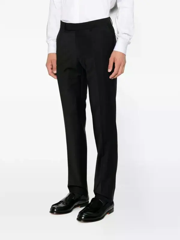 Karl Lagerfeld Pressed-crease Belt-loop Trousers