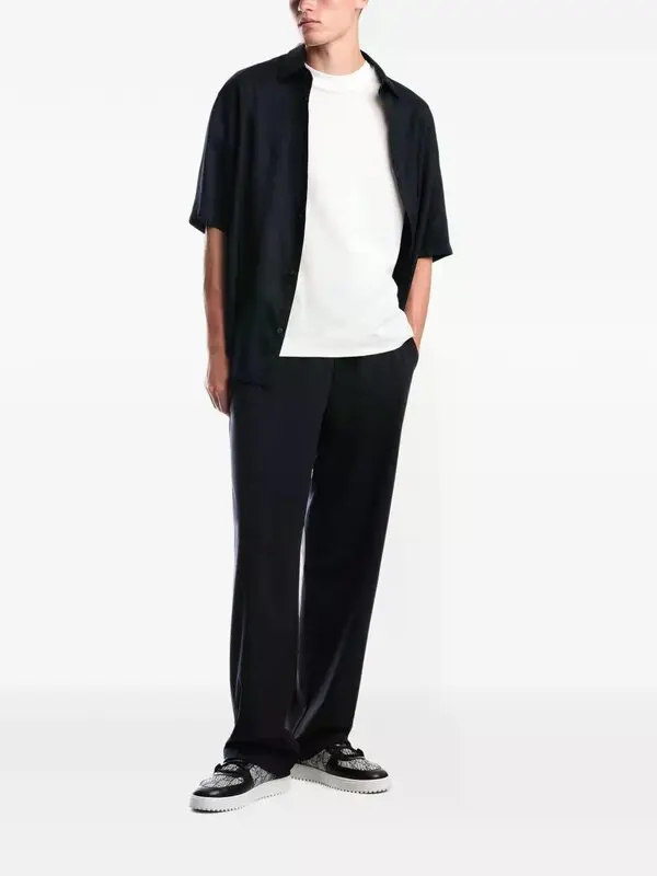 Emporio Armani Jersey T-shirt With Micro Eagle Embroidery
