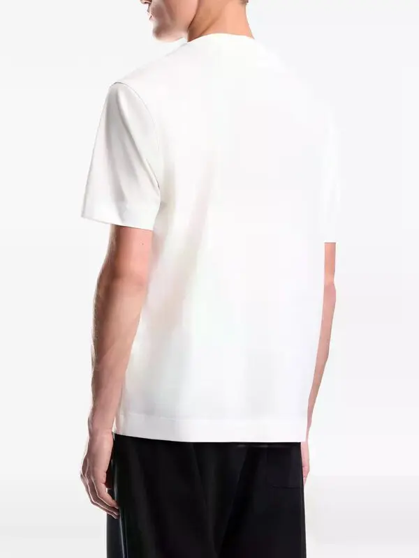 Emporio Armani Jersey T-shirt With Micro Eagle Embroidery