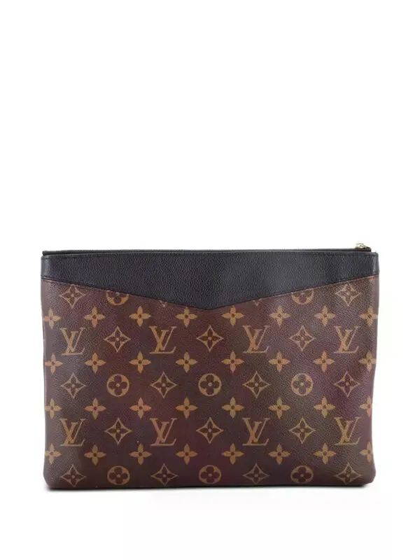 LOUIS VUITTON Monogram Canvas Pouch - Black
