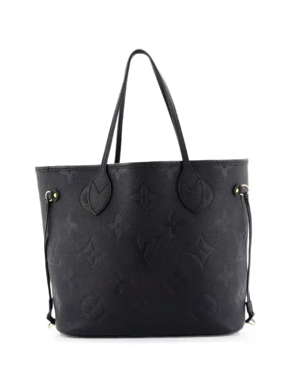 LOUIS VUITTON Neverfull Mm Monogram Empreinte Giant Tote Bag - Black