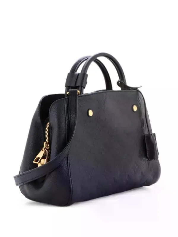 LOUIS VUITTON Montaigne Monogram Empreinte Leather Bb Satchel - Black