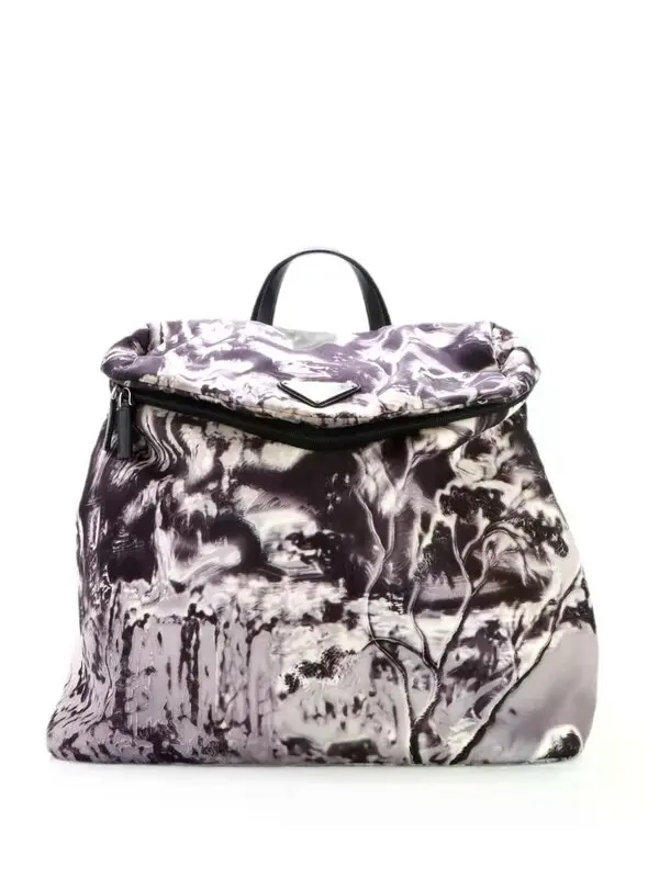 Prada Printed Nylon Backpack