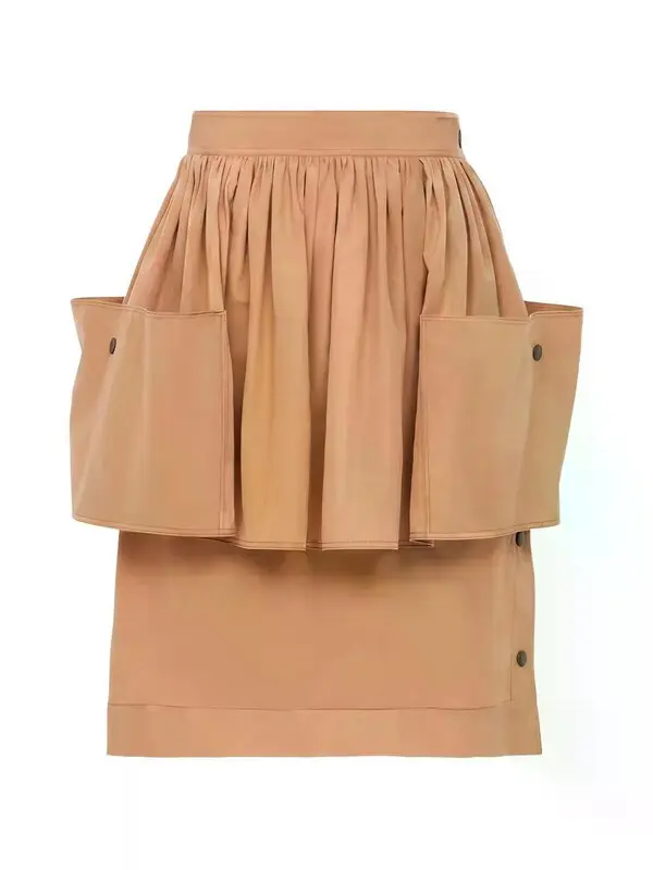Chloé Layered Cotton Midi Skirt