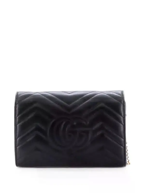 Gucci Matelasse Leather Mini Crossbody Bag - Black