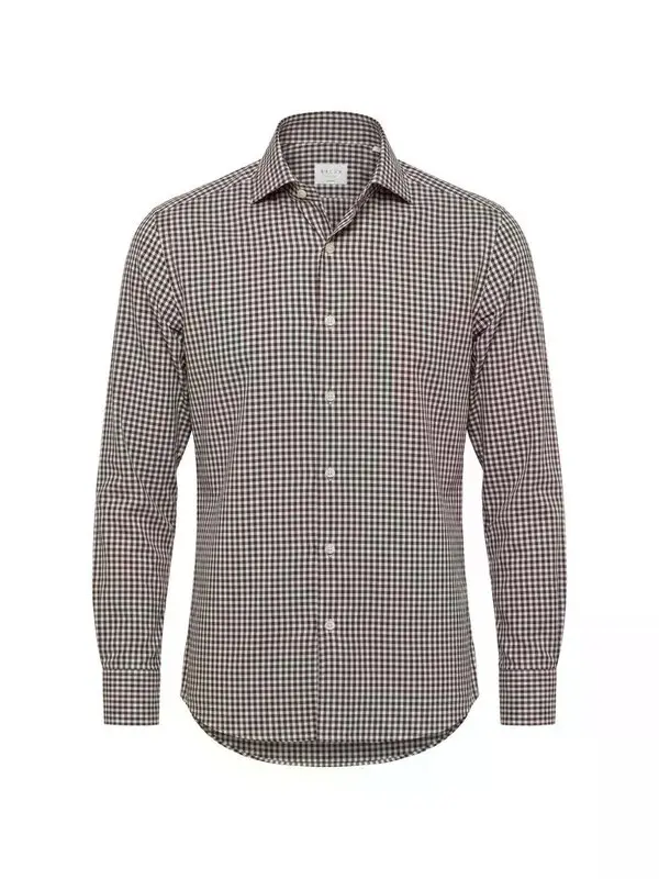 XACUS Gingham-check Cotton Shirt