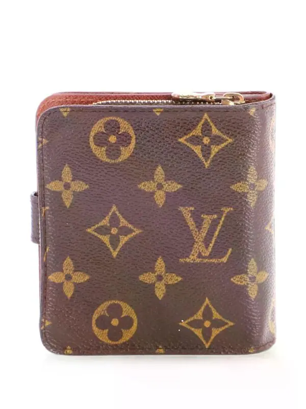 LOUIS VUITTON Compact Zippe Wallet Monogram Canvas Small Wallets
