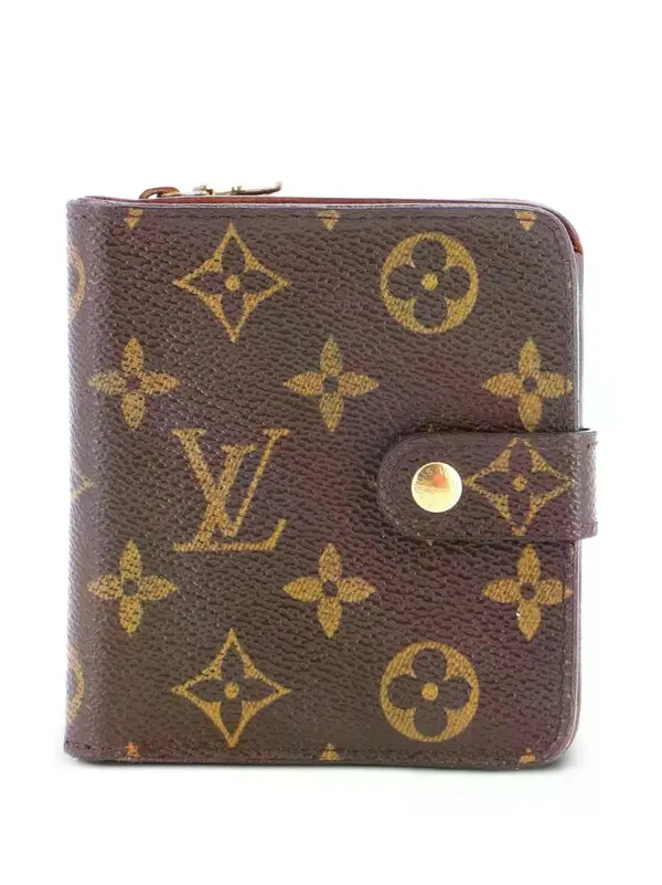 LOUIS VUITTON Compact Zippe Wallet Monogram Canvas Small Wallets - Brown