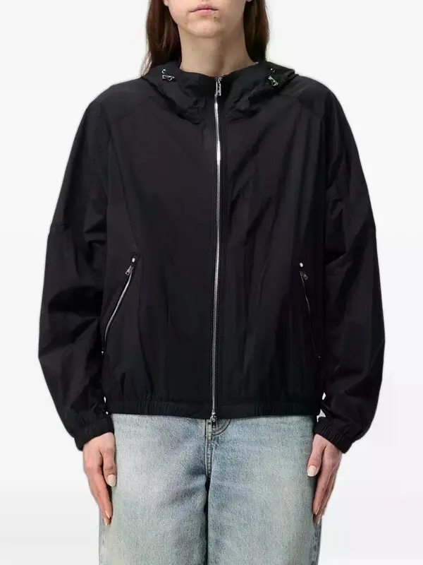Moose Knuckles Hooded Jacket With Logo Plaque