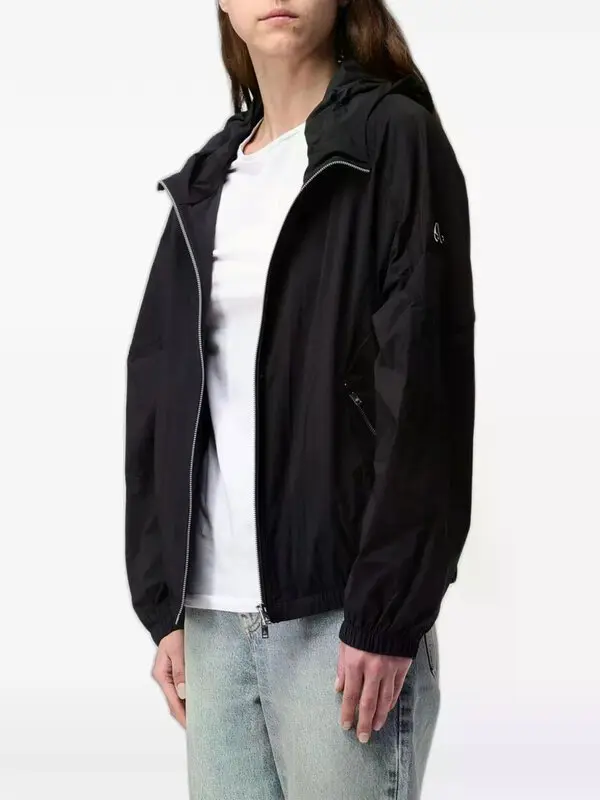 Moose Knuckles Hooded Jacket With Logo Plaque
