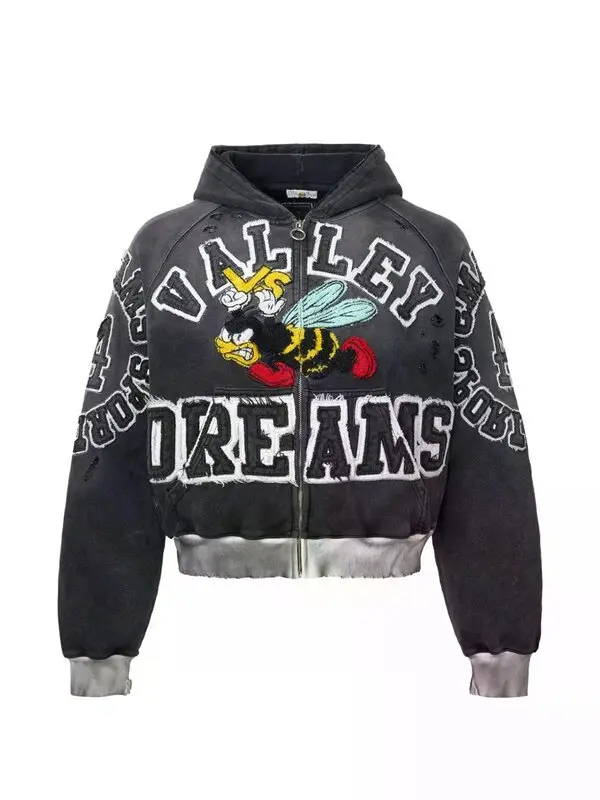 VALE FOREVER Anthem Logo-patch Hoodie - Grey