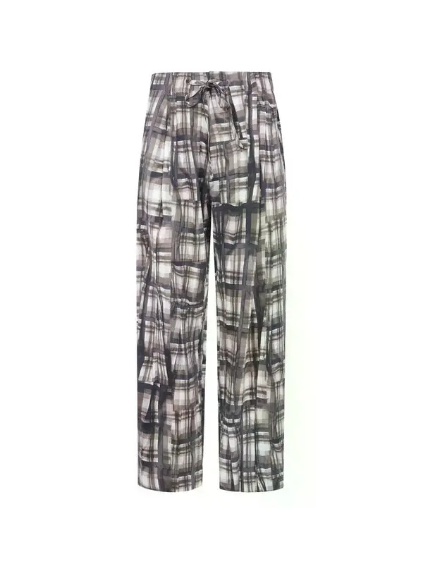 PIERRE-LOUIS MASCIA Plaid Straight-leg Trousers