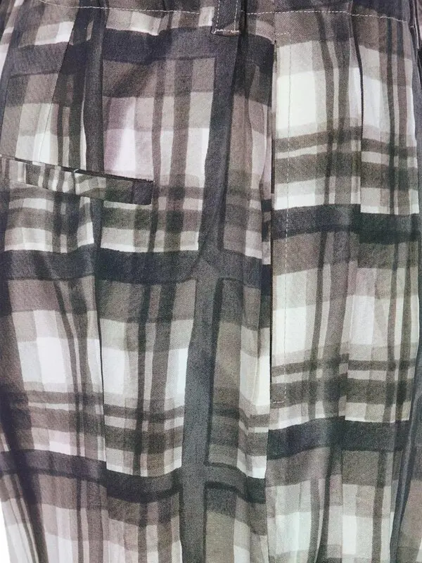 PIERRE-LOUIS MASCIA Plaid Straight-leg Trousers