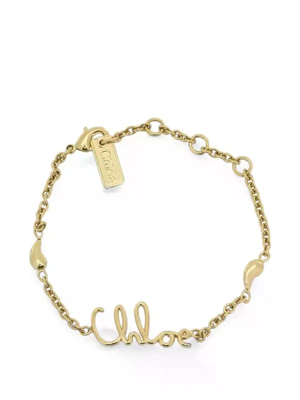 Chloé Logo-plaque Chain Bracelet - Gold