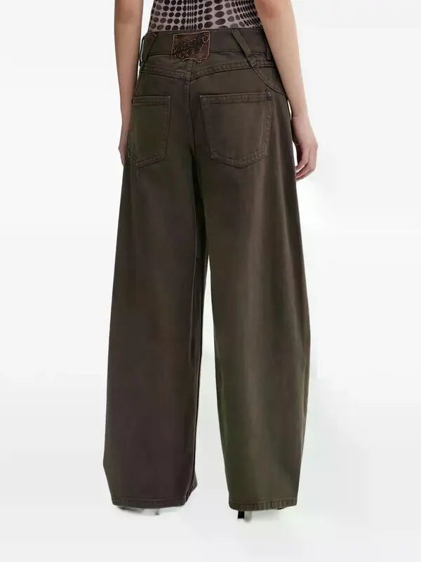 Miss Sixty Button-fly Mid-rise Wide-leg Jeans