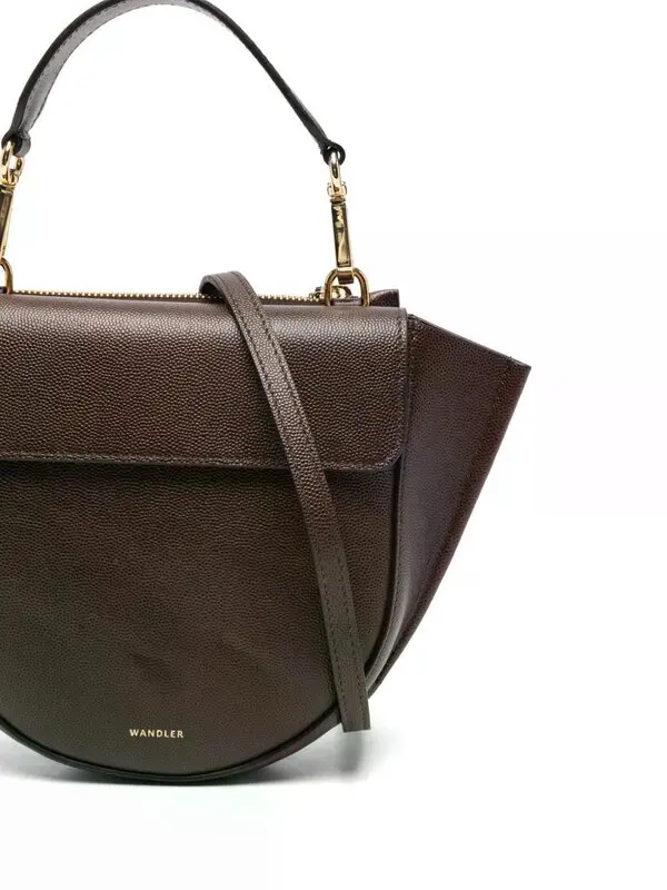 WANDLER Mini Hortensia Leather Tote Bag - Brown