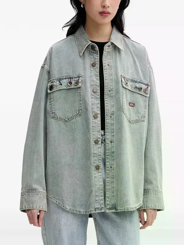 Miss Sixty Embellished Denim Shirt Jacket
