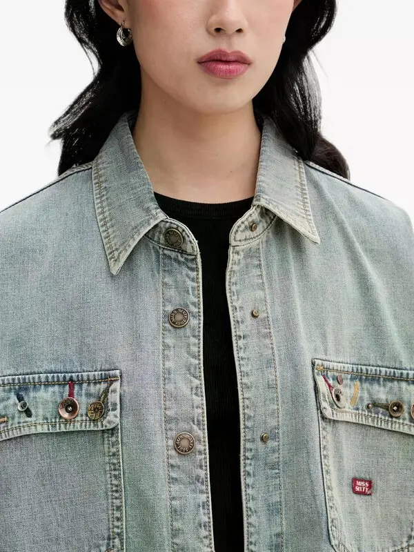 Miss Sixty Embellished Denim Shirt Jacket