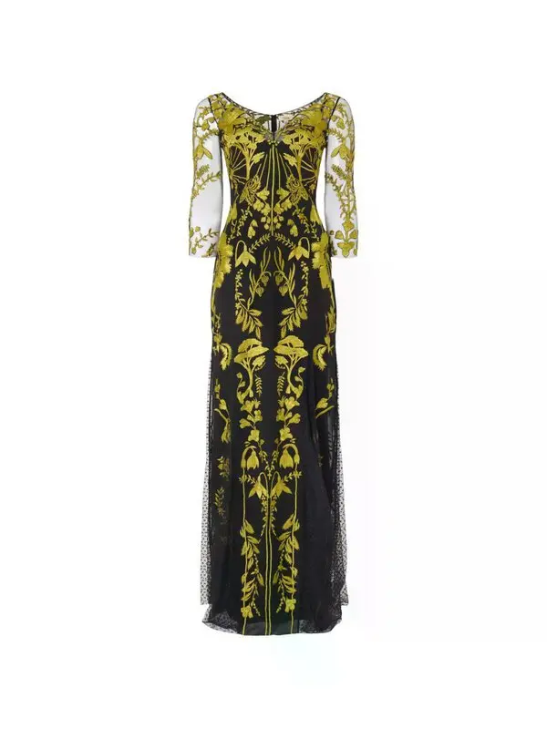 TEMPERLEY LONDON Thisbe V-neck Gown - Black