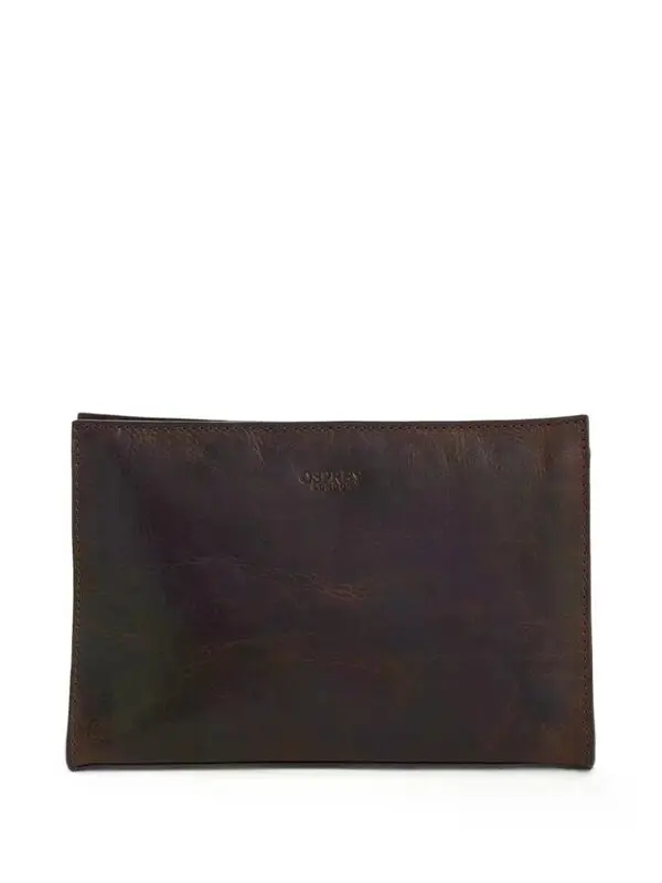 OSPREY Carter Logo-debossed Leather Wash Bag