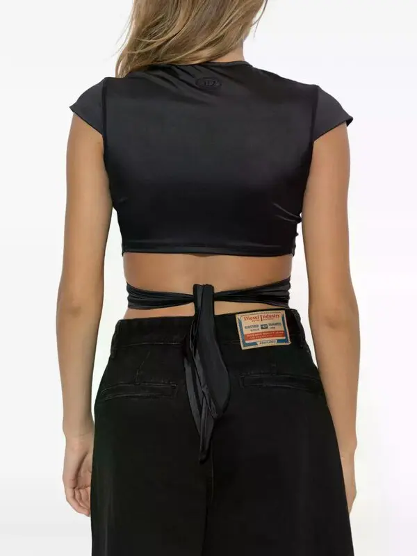 DIESEL® T-reno Wrap-style Cropped Top