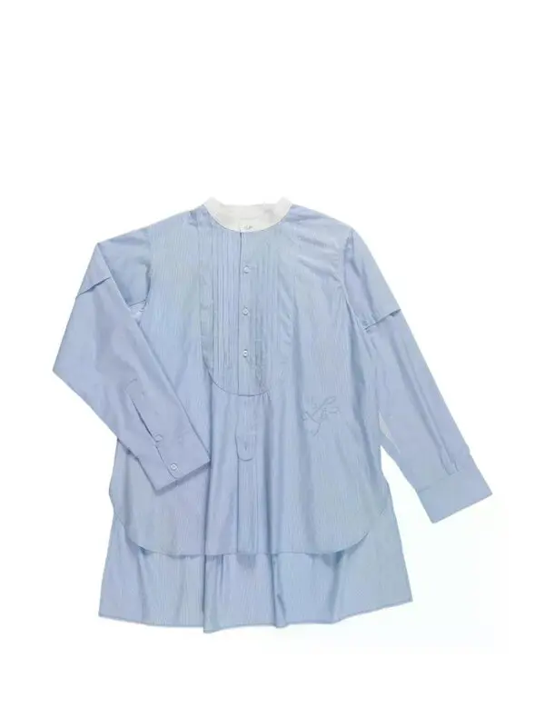 LA FETICHE Striped Embroidered Blouse
