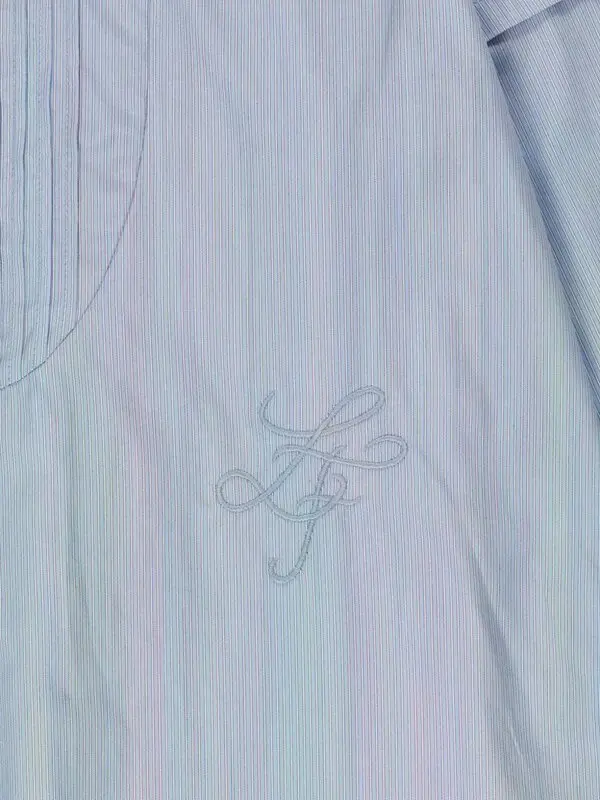 LA FETICHE Striped Embroidered Blouse