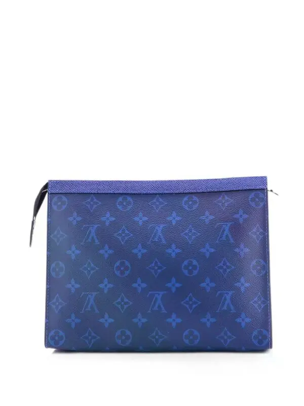 LOUIS VUITTON Pochette Voyage Monogram Taigarama Mm Clutch Bag