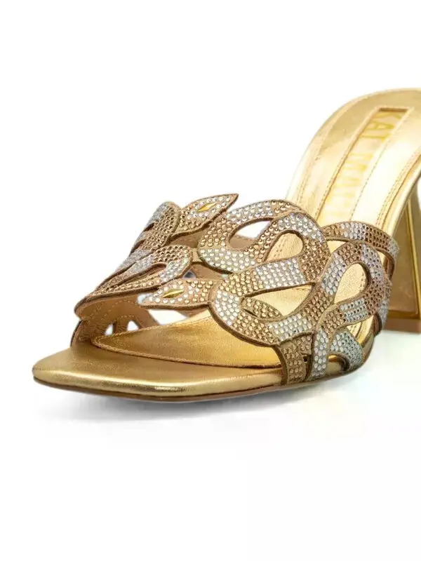KAT MACONIE Crystal-embellished Leather Sandals