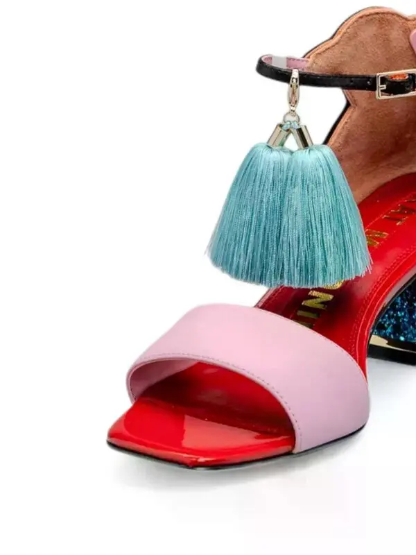KAT MACONIE Embellished Tassel Sandals - Pink