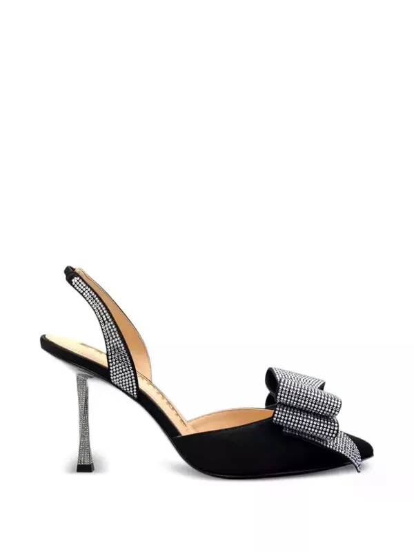 KAT MACONIE Crystal-embellished Bow Slingback Pumps - Black