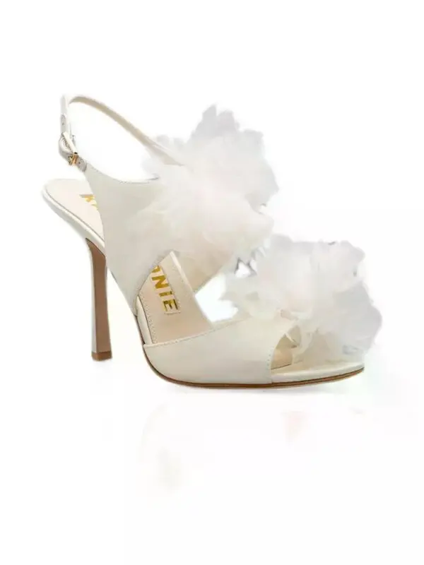 KAT MACONIE Ruffle-trimmed Slingback Sandals