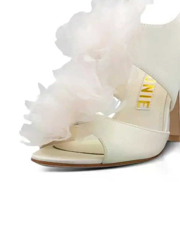 KAT MACONIE Ruffle-trimmed Slingback Stiletto Sandals