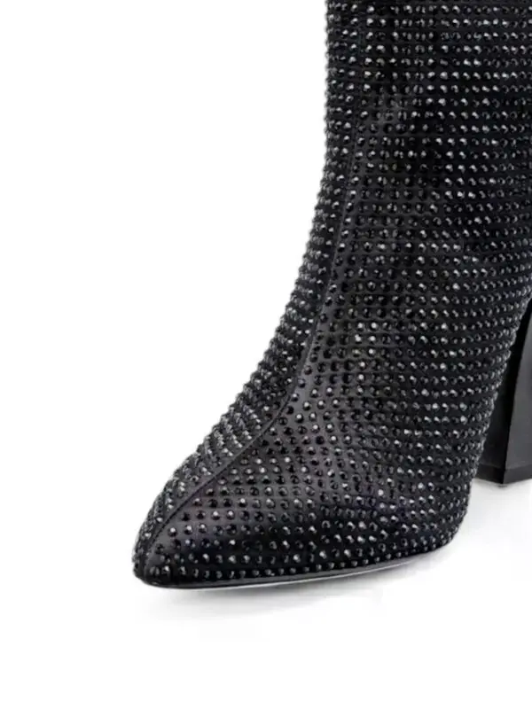 KAT MACONIE Crystal-embellished Pointed-toe Ankle Boots