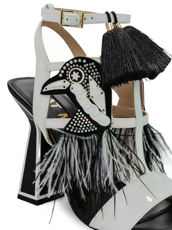 KAT MACONIE Bird-embellishment Sandals - White