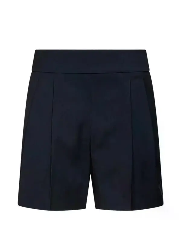 Max Mara Pleated Virgin-wool Shorts - Blue