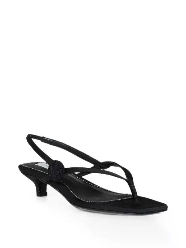 TOTEME Crochet-appliqué Thong Sandals