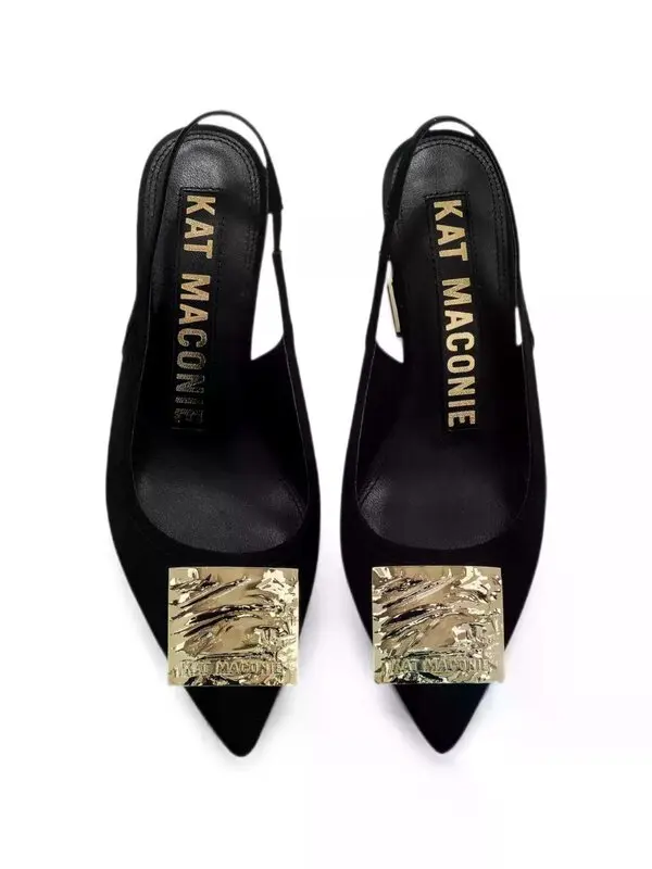 KAT MACONIE Logo-plaque Pointed-toe Slingback Pumps