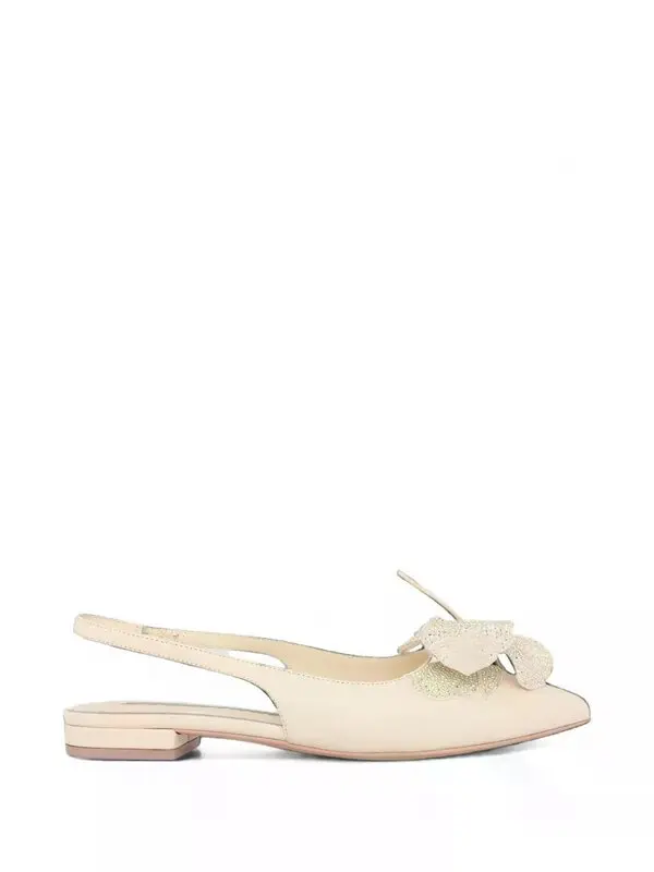 KAT MACONIE Floral-applique Slingback Ballet Flats