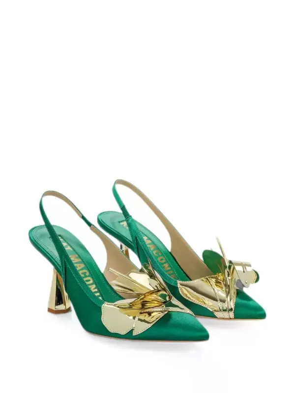 KAT MACONIE Floral-appliqué Mules