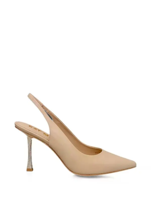 KAT MACONIE Crystal-embellished Slingback Pumps - Neutrals