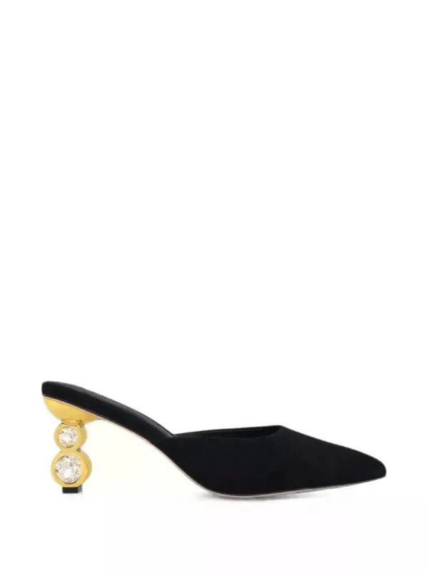 KAT MACONIE Laila Crystal-embellishment Mules - Black
